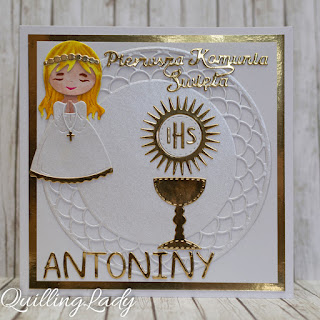 Quilling Lady: First Communion cards for a girl