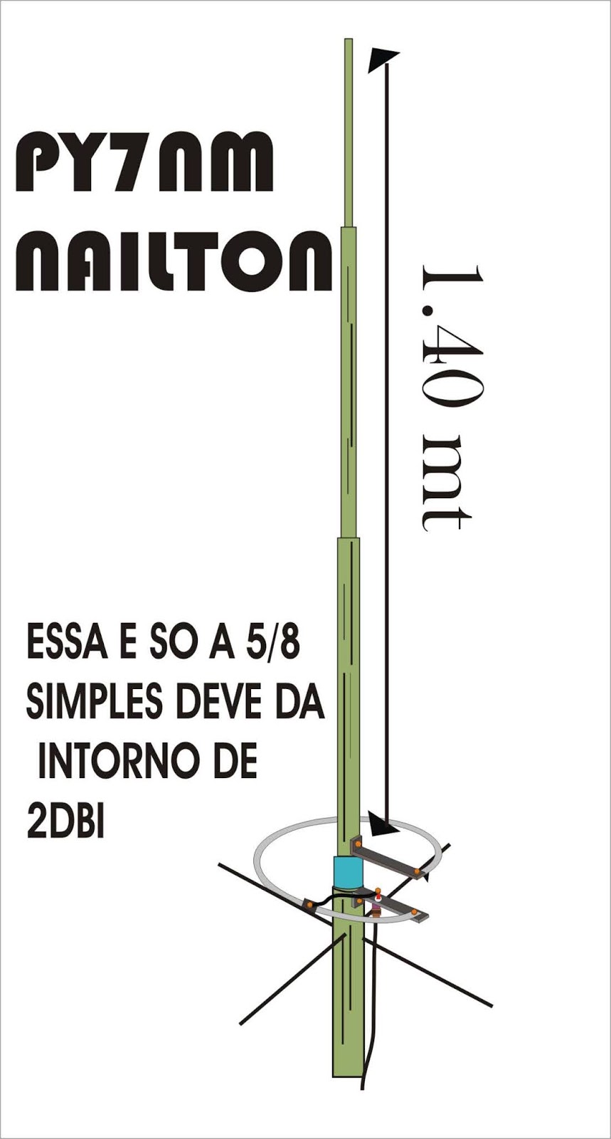 ANTENA RINGO 5/8 VHF ~ PY7NM NAILTON CARUARU-PE