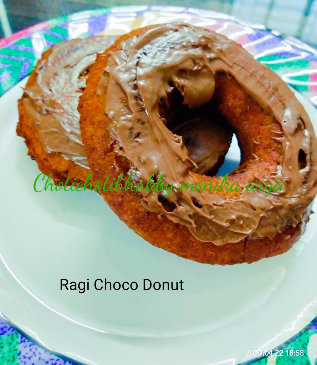 Ragi Choco Donut /Homemade donut without yeast ..Easy and Quick recipe