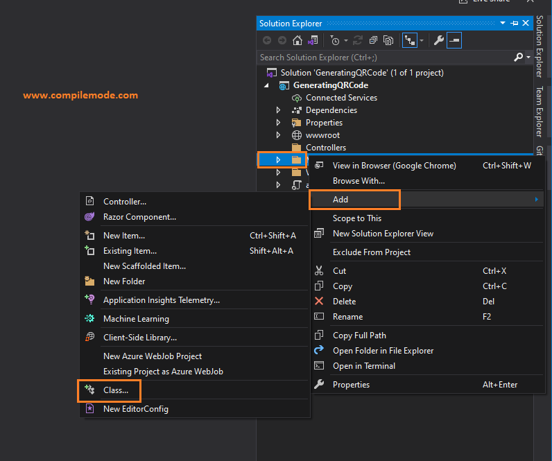 Generating QR Code Using ASP.NET Core MVC Generating QR Code Using ASP.NET Core MVC