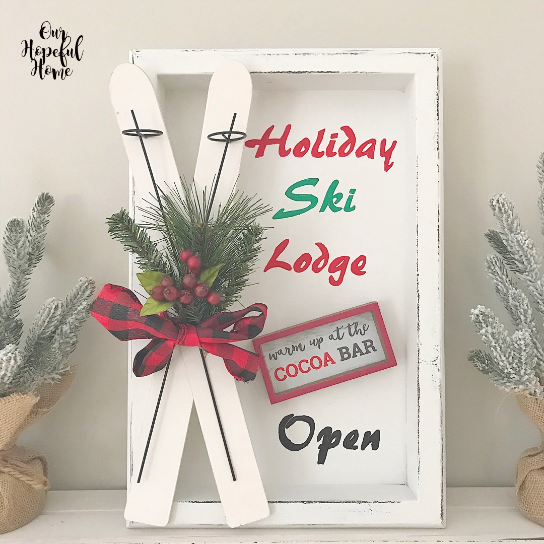 Our Hopeful Home: DIY Christmas Ski Lodge Wall Art