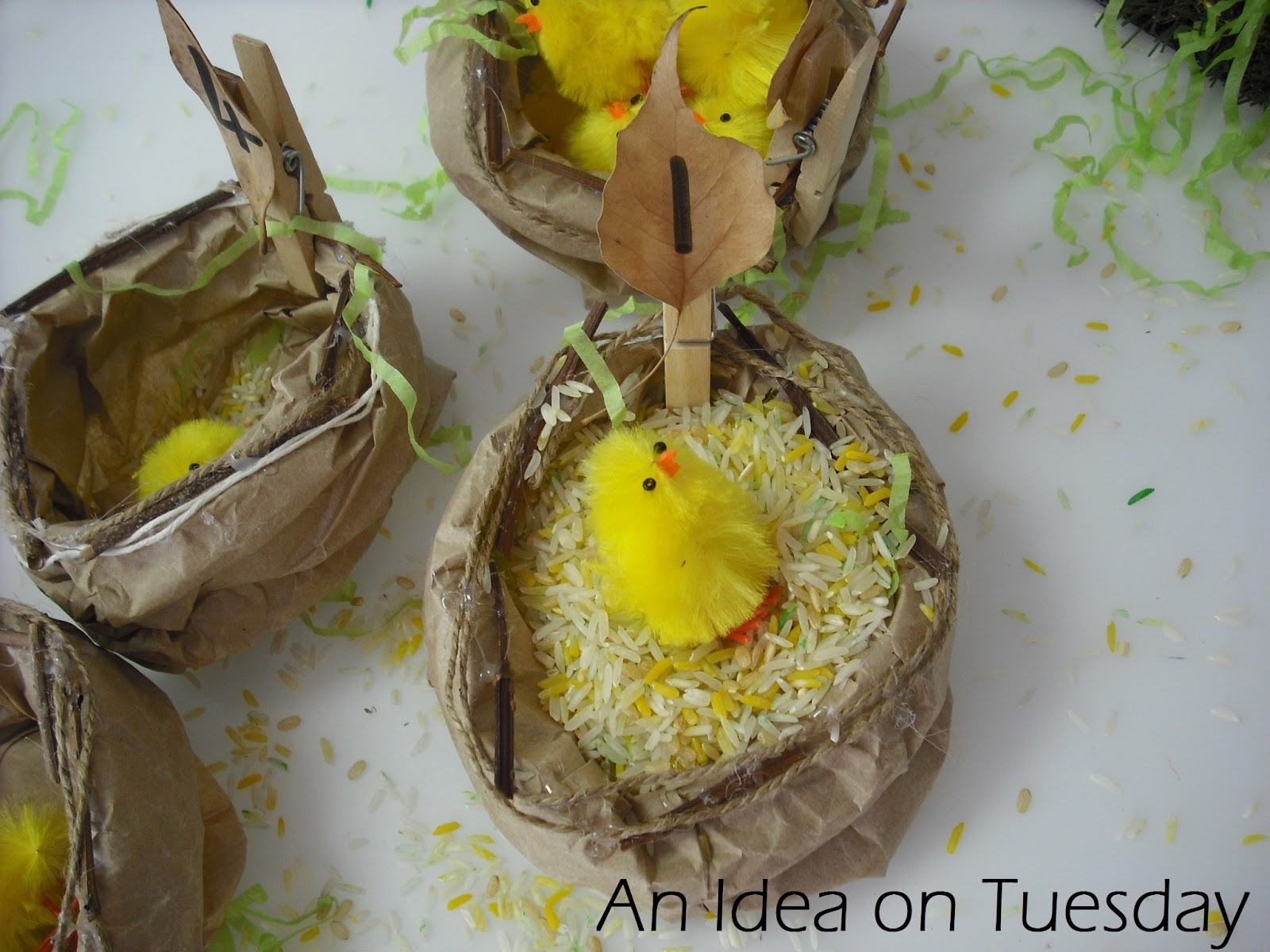 An idea on Tuesday: Paper Bag Nests