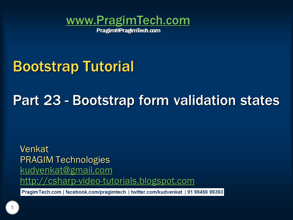 Sql Server Net And C Video Tutorial Bootstrap Form Validation States 9537