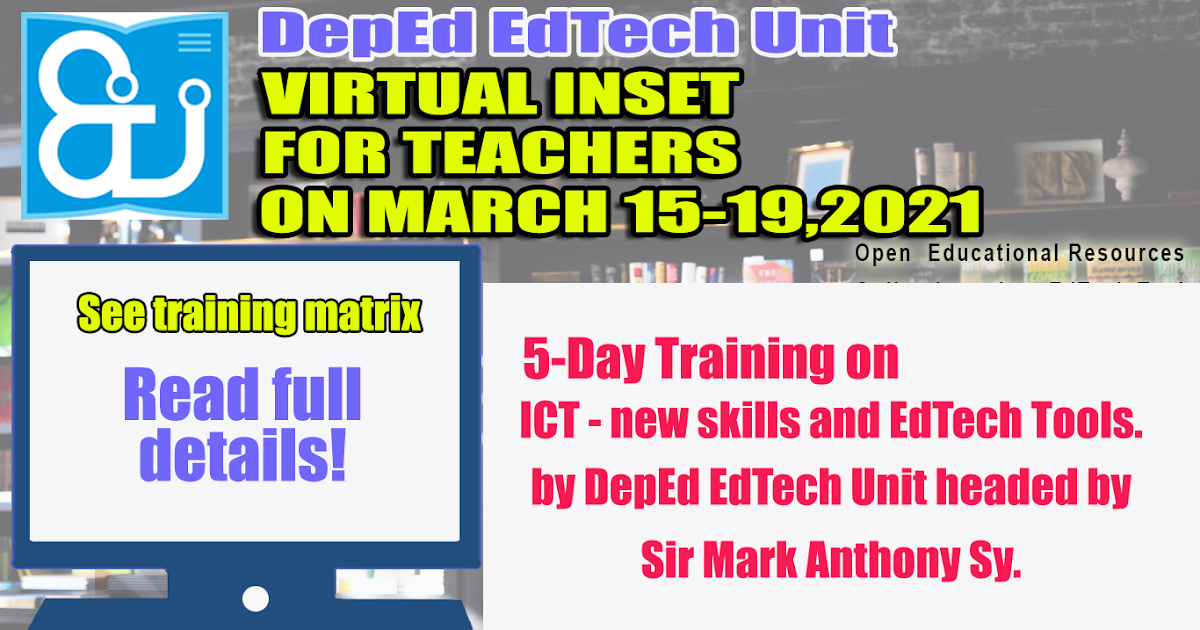 DEPED VIRTUAL IN-SERVICE TRAINING FOR TEACHERS (MARCH 2021)