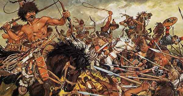 Devon Wargames Group: Lion Rampant Scenario - A Bloodbath! Huns v Romans