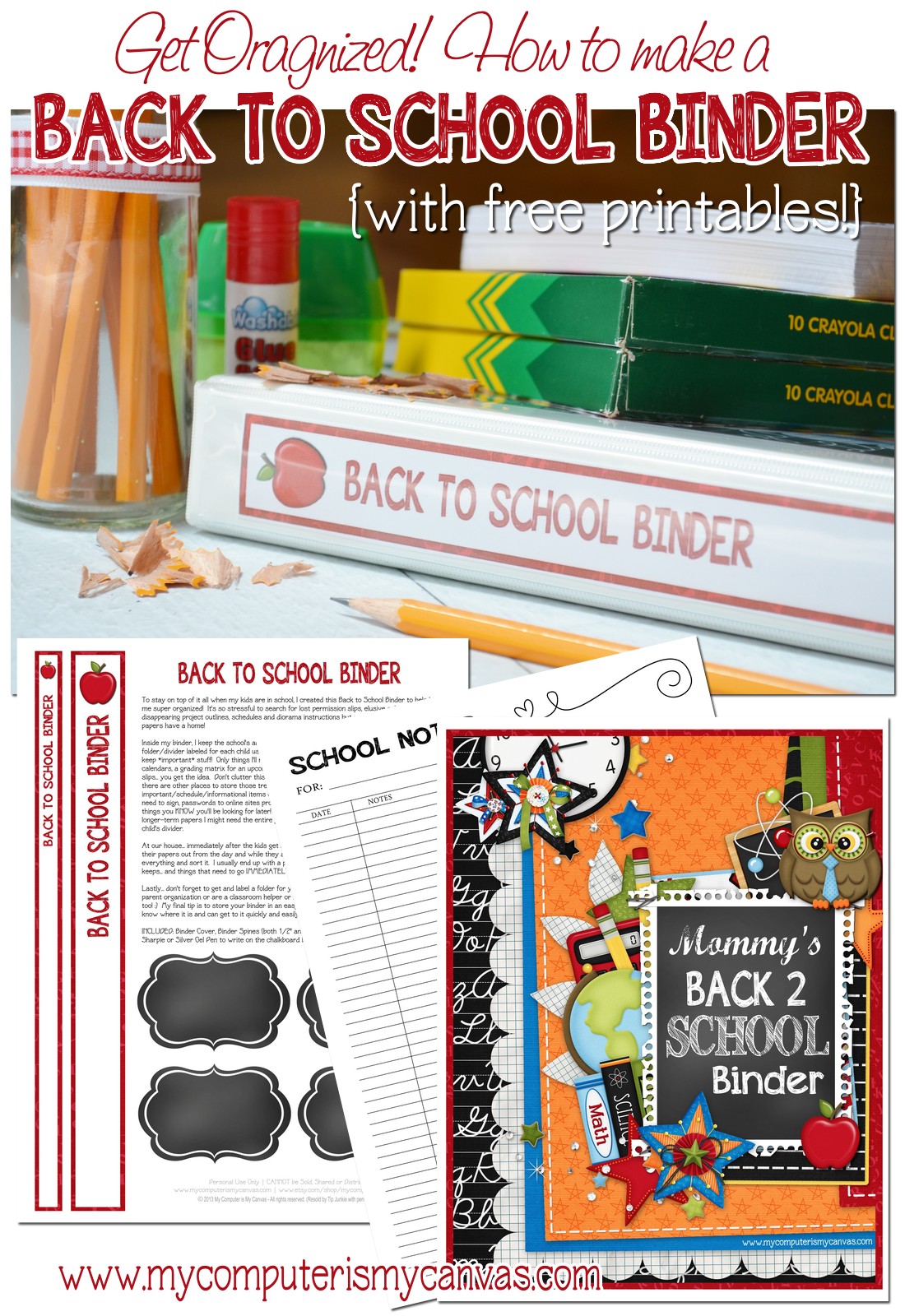 {FREEBIE} Back to School Binder Printables - My Computer is My Canvas