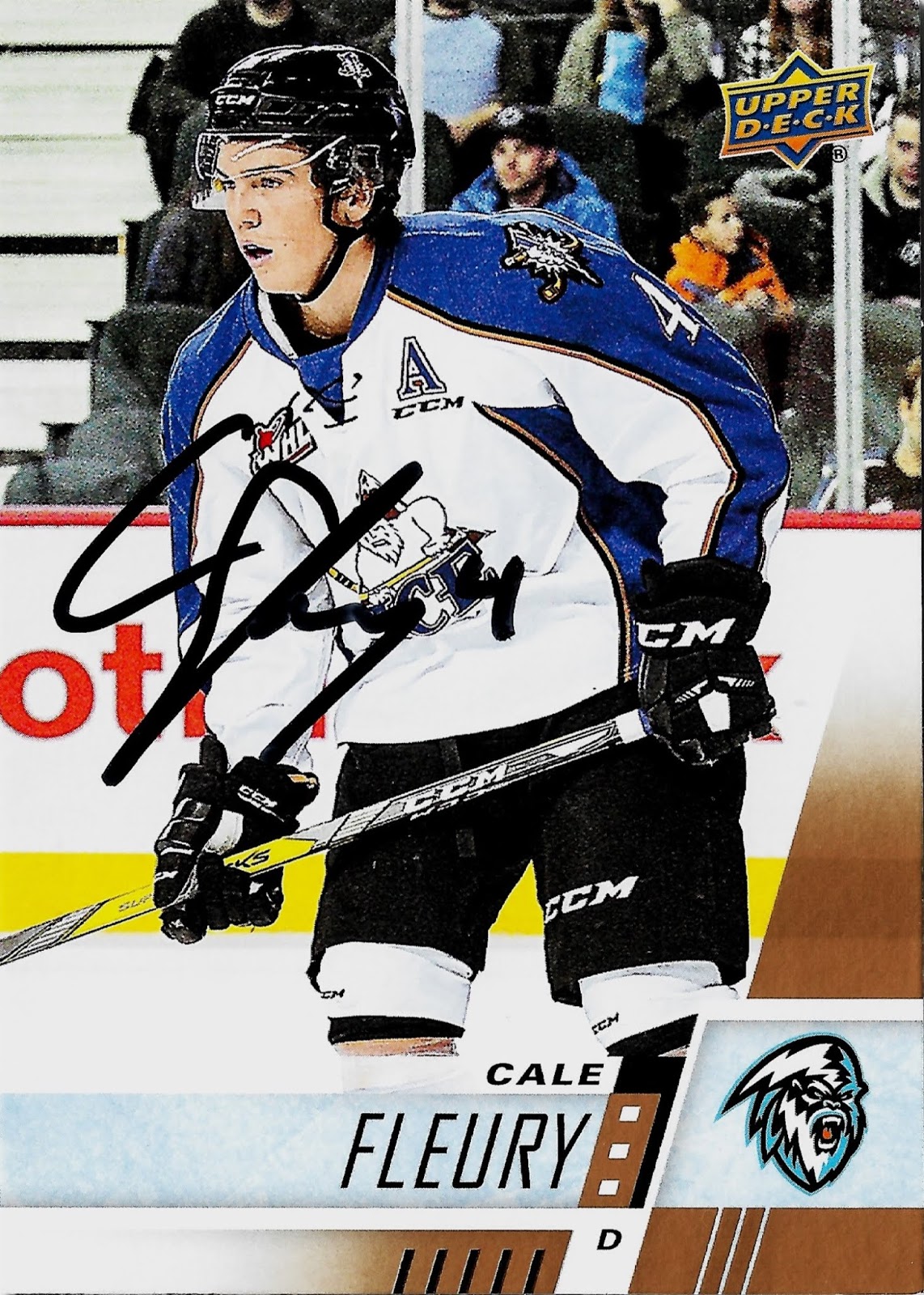 Hell's Valuable Collectibles: Cale Fleury Autographed Card