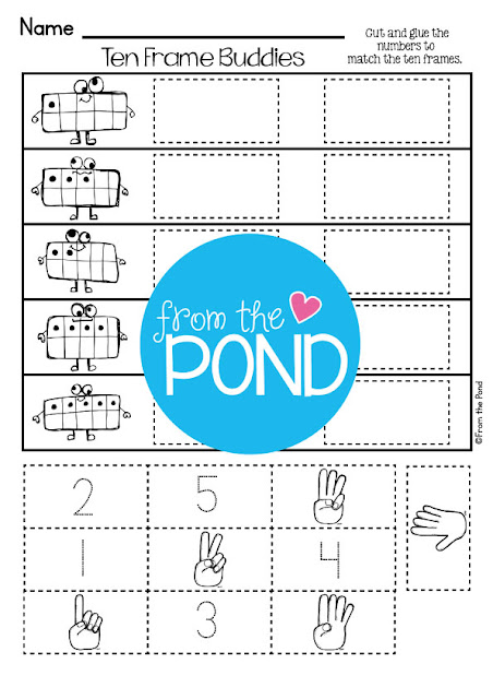 Ten Frame Worksheets | From the Pond