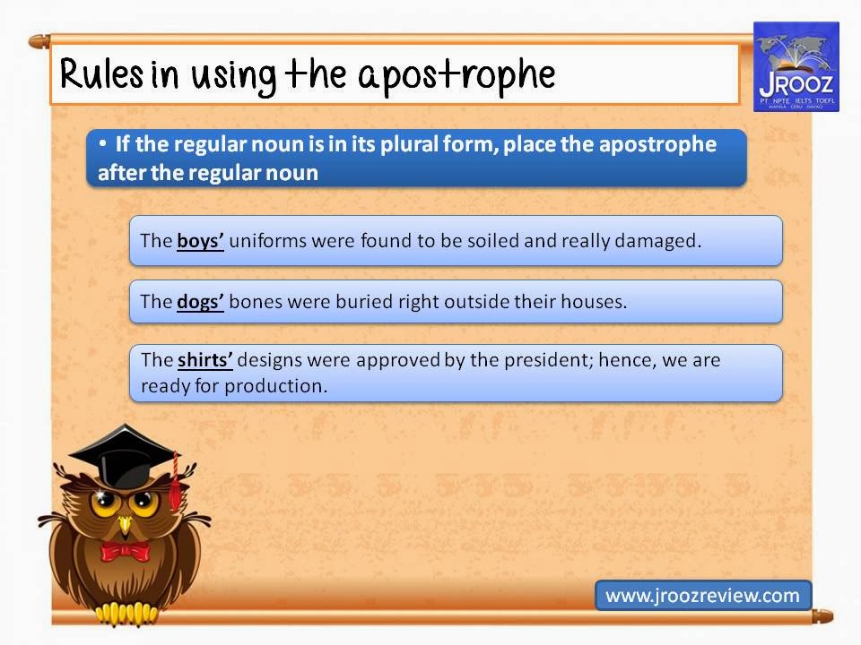 Rules in Using the Apostrophe - Learn English with Pictures