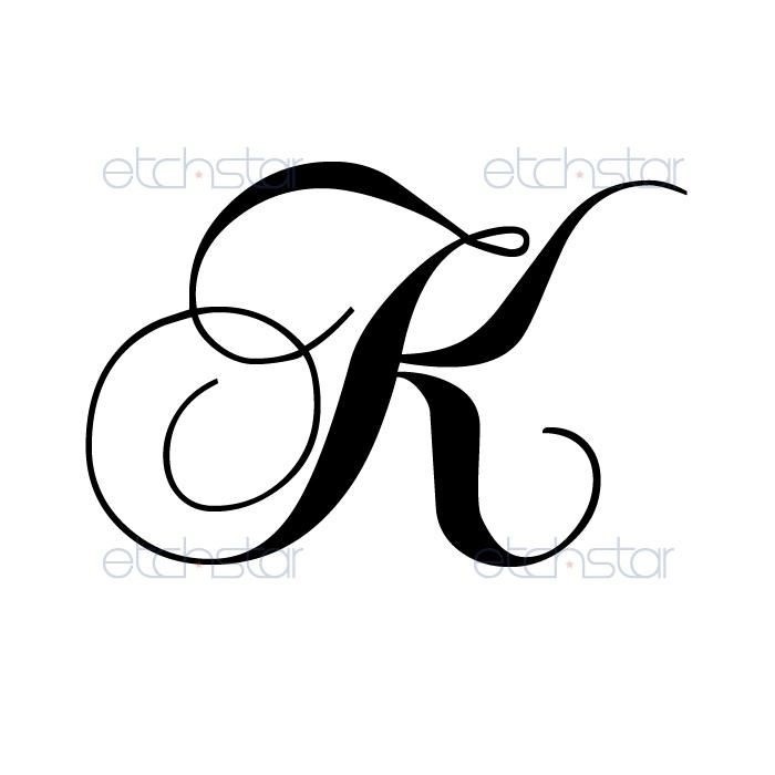 Fancy Calligraphy Letter K - Birthday Letter