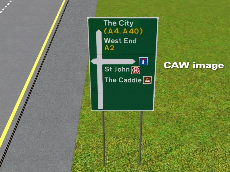 Simming in Magnificent Style: St John hospital traffic sign for CAW