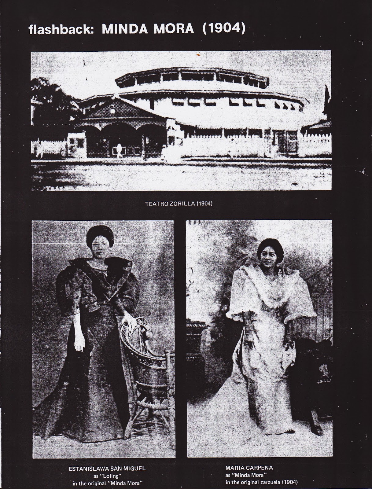 Walang Sugat: Minda Mora (Zarzuela in Three Acts)