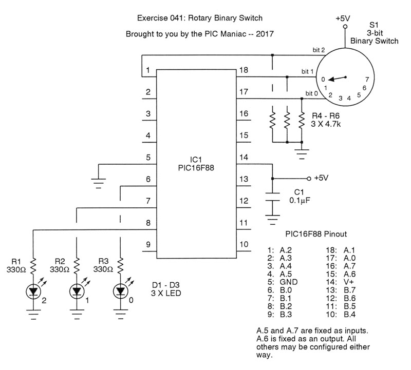 PIC Projects in Pascal: Rotary Binary Switch
