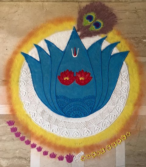 CHODAVARAMNET: THIRUPPAVAI - LORD SRI KRISHNA RANGOLI ART