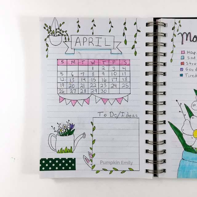 April 2020 Bullet Journal Setup | Pumpkin Emily