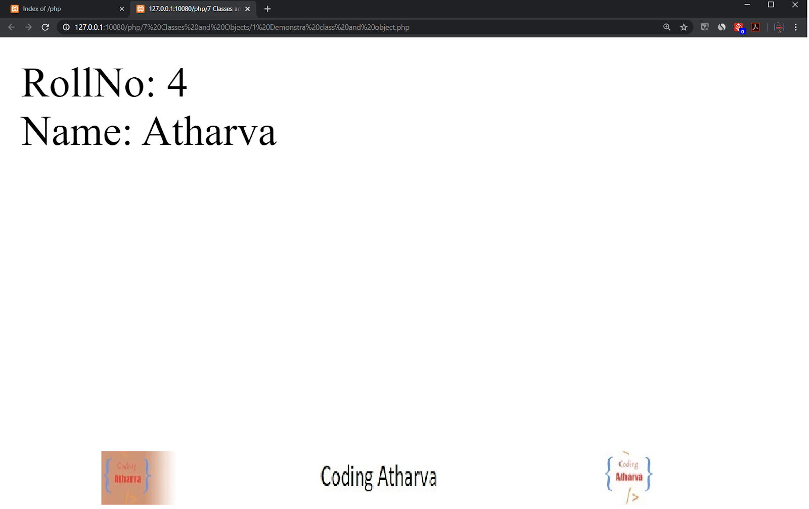 17 Program To Demonstrate Classes And Objects In Php ~ Coding Atharva
