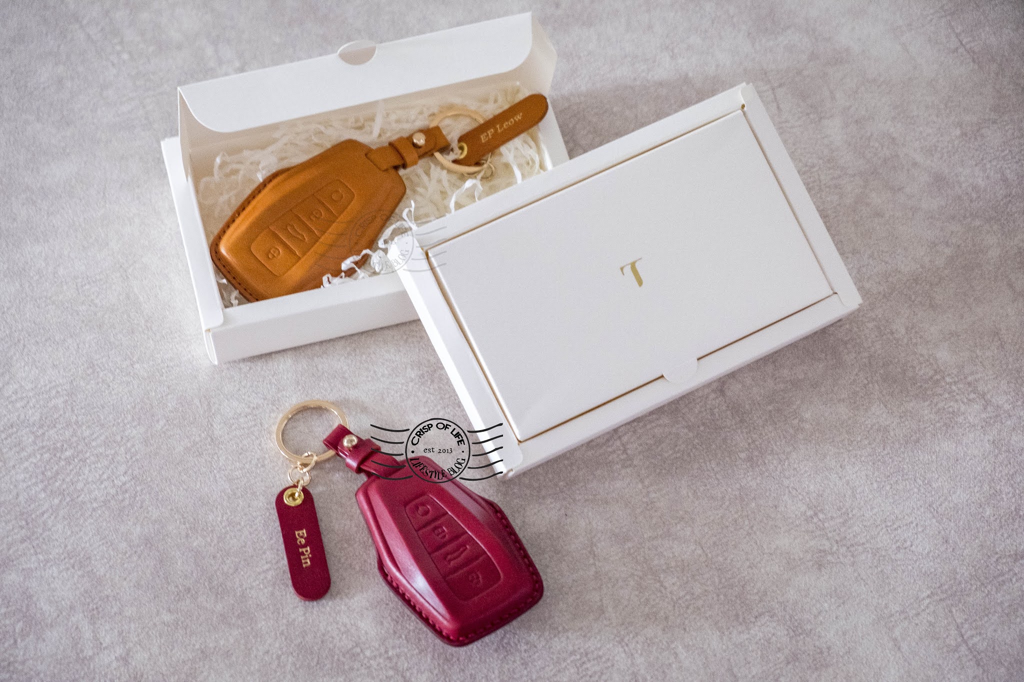 Customized Leather Car Key Sleeve from TYDE - Crisp of Life