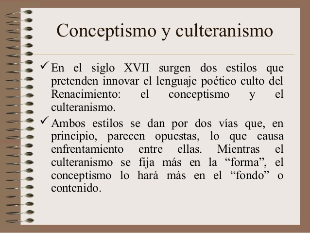 COSMOVISIÓN DEL BARROCO: CONCEPTISMO Y EL CULTERANISMO.