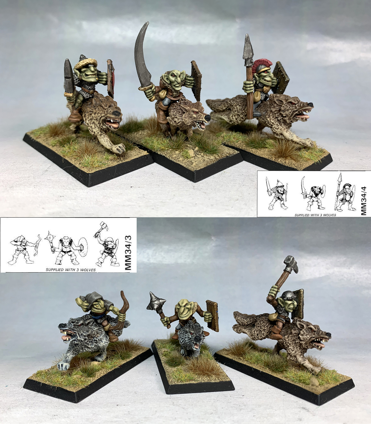 Blue's Marauding Miniatures: Marauder Goblin Wolf Boys MM34/3 and MM34/4
