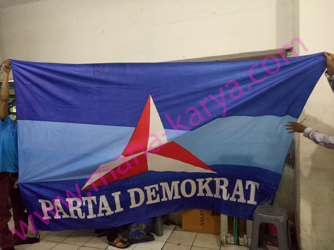 ATRIBUT PARTAI DEMOKRAT SENEN Maha Karya Advertising | Kaos Partai ...