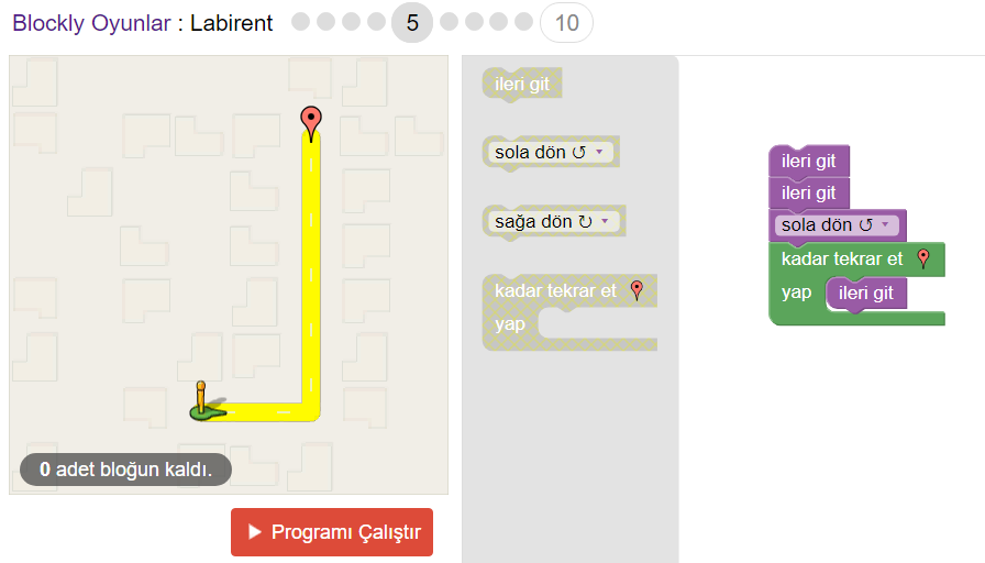 Çözüm Noktası: Blockly Oyunu Cevapları
