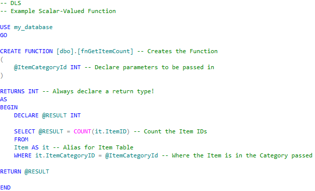 User-Defined Functions |SQL Genius - Personal Development of a Junior