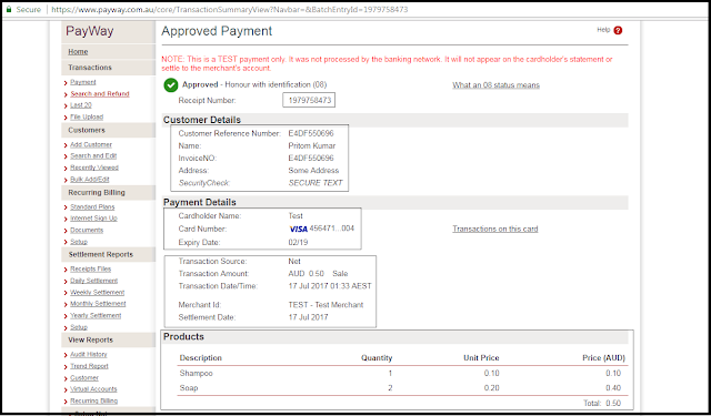 Code Samples: PayWay Payment GateWay | Hosted Payment Page Setup ...