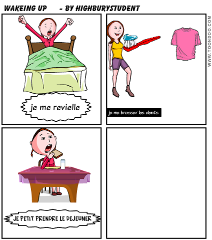 Year 7 French: Le matin - Year 7's cartoons on daily routine!