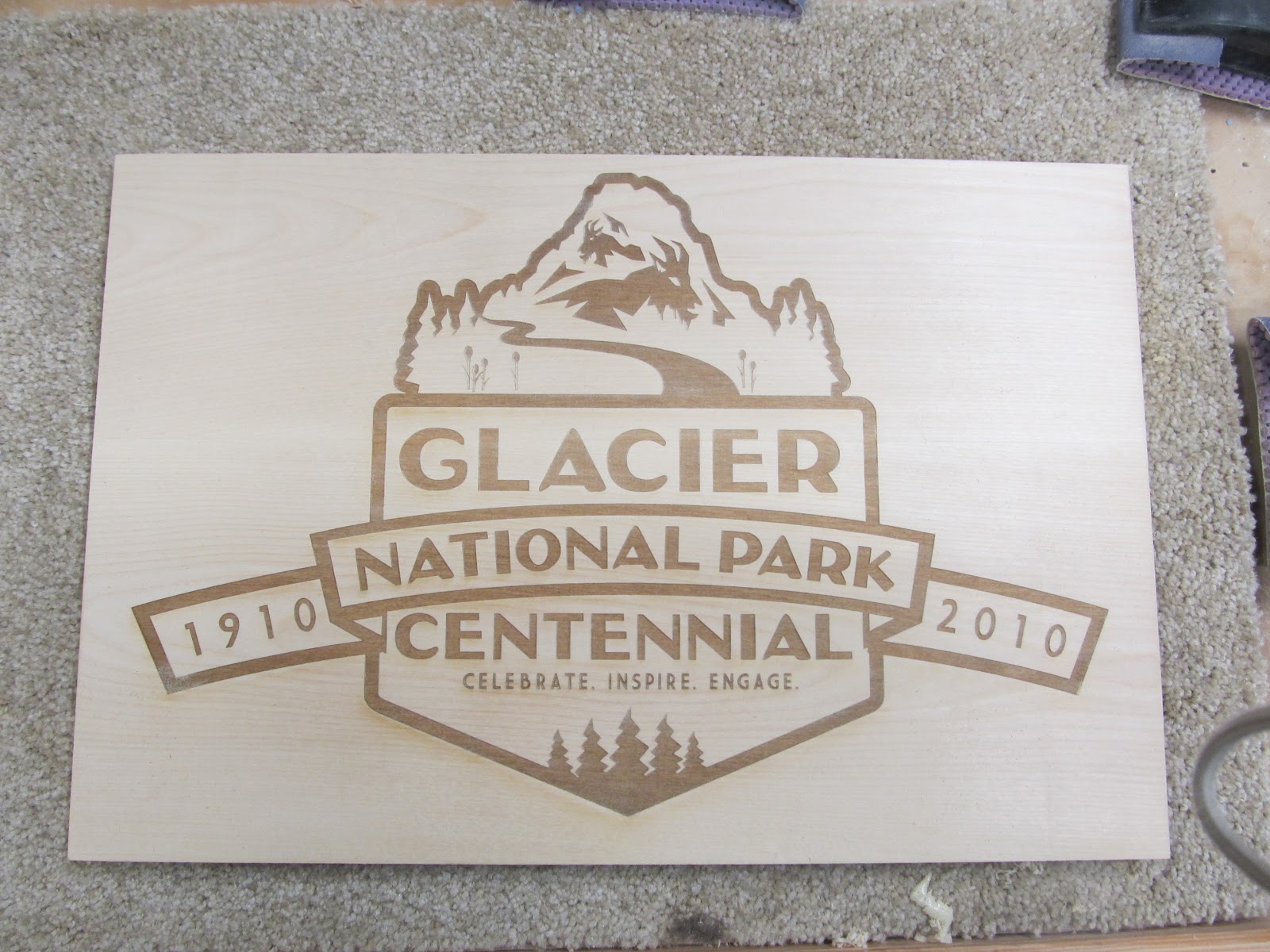 Splinters Woodworks: Centennial Sign for Anniversary Gift.