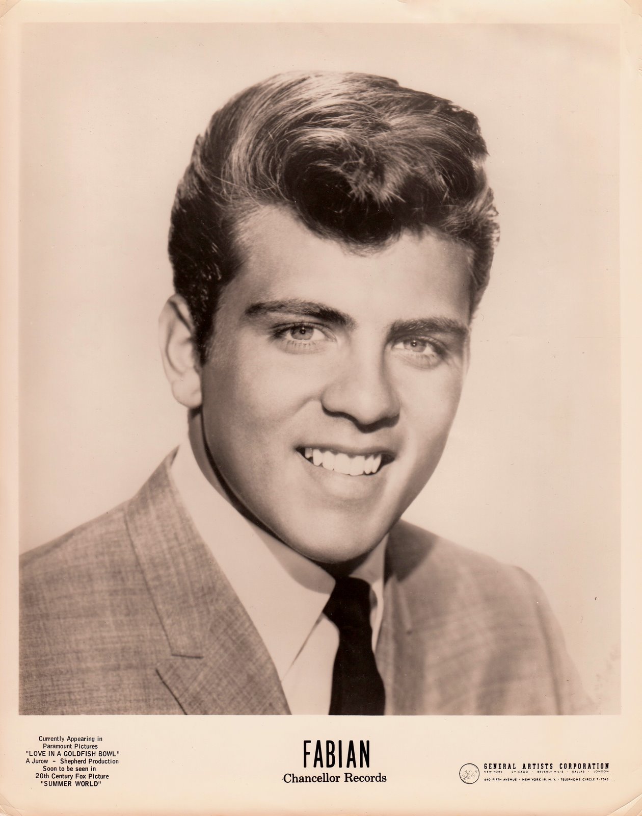 A VERY LUSH BUDGET: TEEN IDOLS: FABIAN FORTE Pin-ups & covers