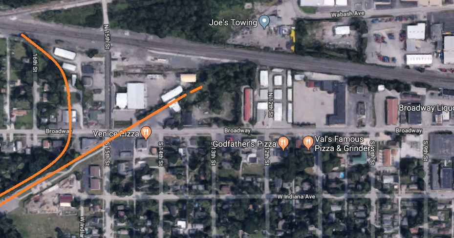 Industrial History: EJ&E Porter Junction: Aban/EJ&E Porter Branch with ...