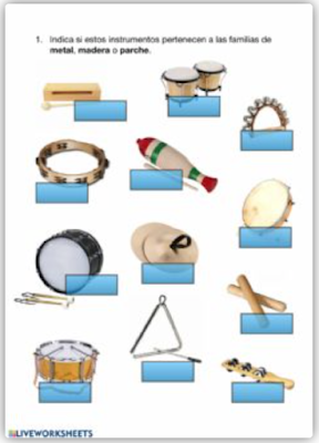 wikimusiquita: Fichas de instrumentos de percusión (I y II)