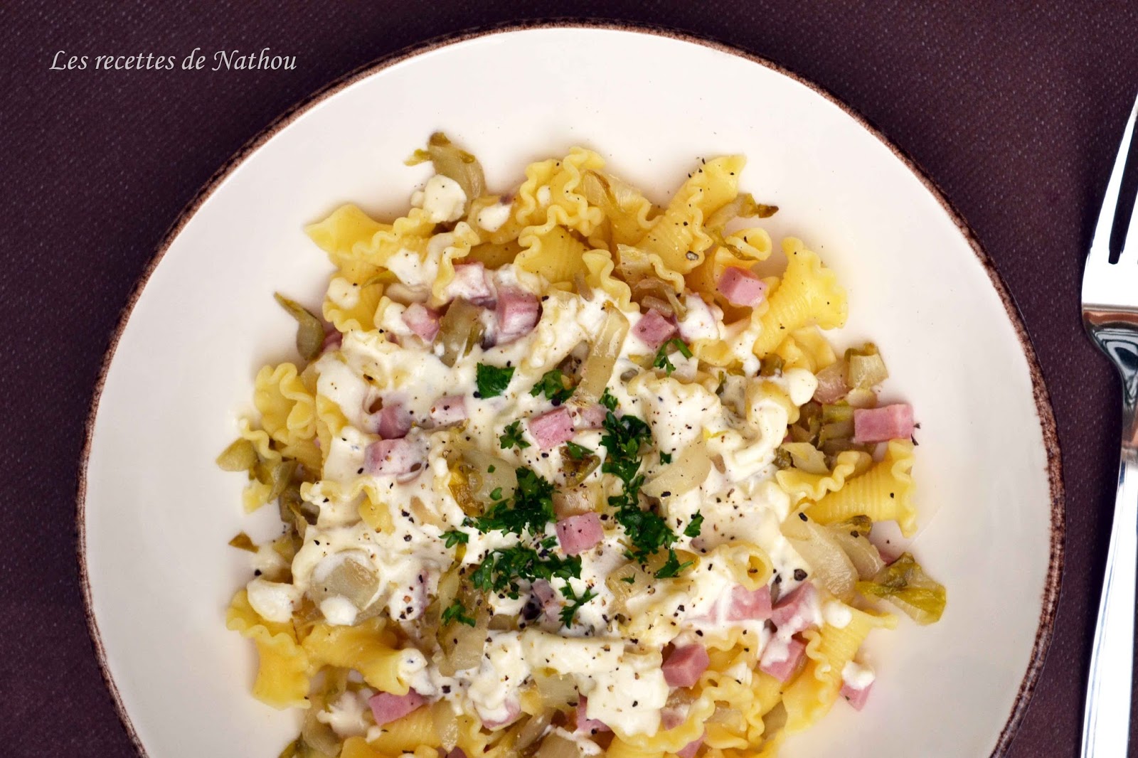 Ma cuisine au fil de mes idées...: Pâtes corolles aux chicons et miel ...