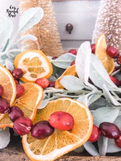 Our Hopeful Home: How To Make Dried Orange and Cranberry Garland