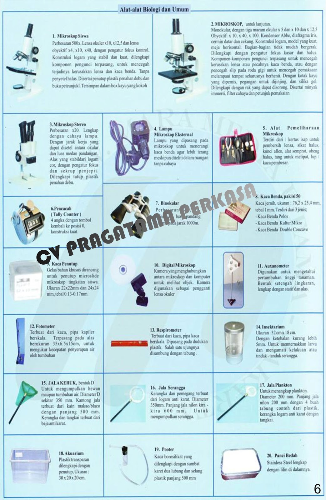 Aneka Peralatan IPA & Laboratorium (Fisika, Biologi, Kimia, Dll ...