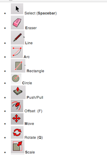 閒情日誌 Sketchup Pro 2018 Shortcut Key Mac