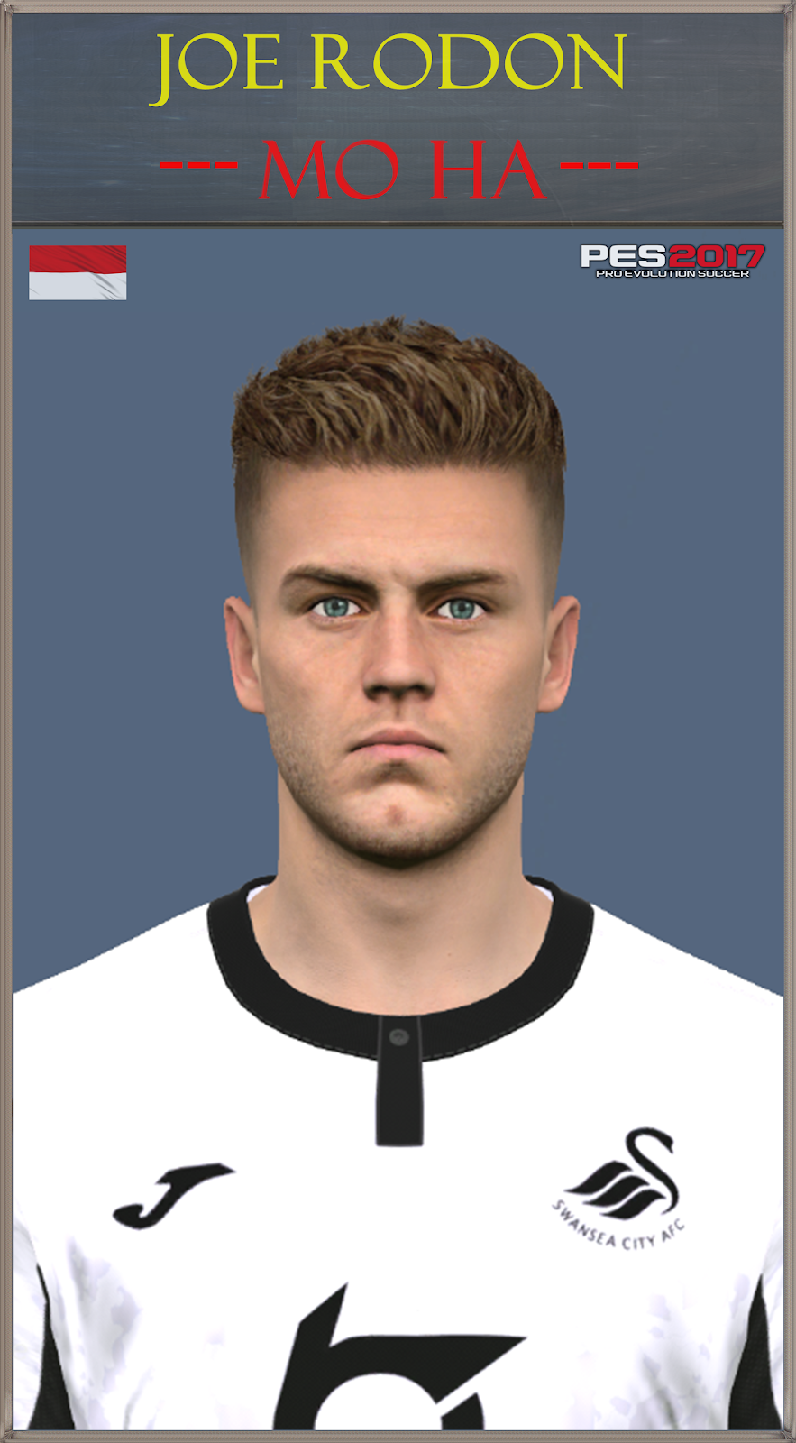 Faces by Mo Ha: Pes 2017 Joe Rodon (Swansea)