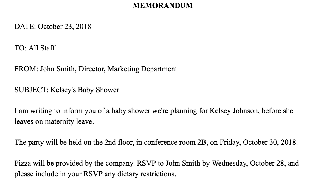 Format Of Writing A Memo ~ Medical Resume