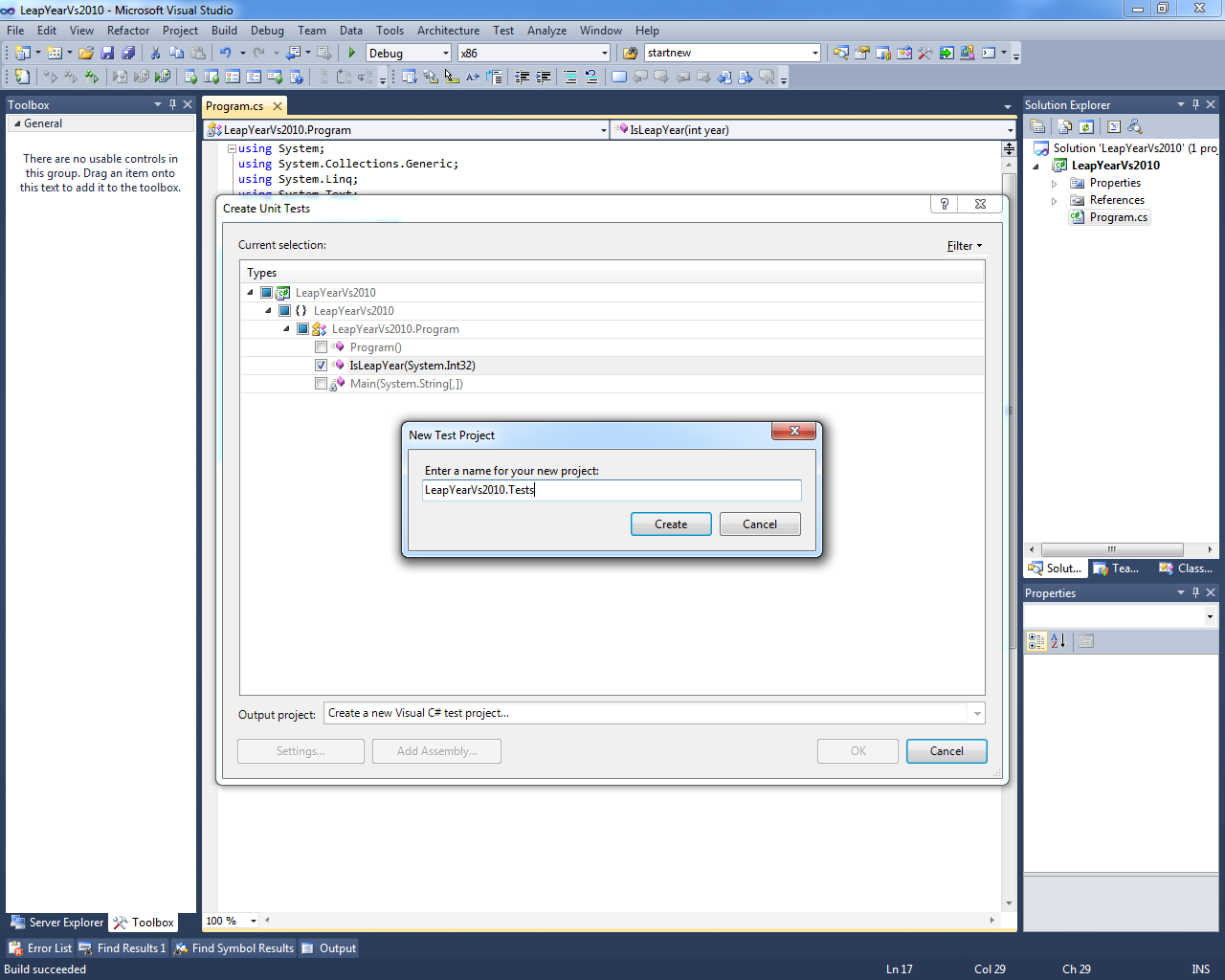 Programmer's Ranch: Unit Tests, The Visual Studio Way