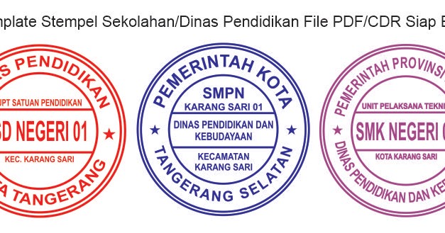 Contoh Stempel Yayasan || Cap Stempel Dinas Pendidikan || Contoh ...