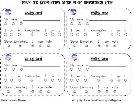 "Fab" and Flashy In First Grade: Presidental Election Goodies!