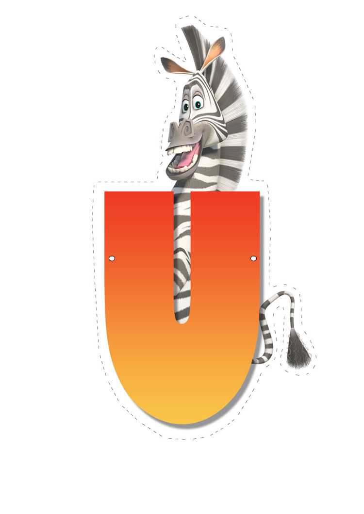 Alfabeto recortable de Madagaskar. - Oh my Alfabetos!