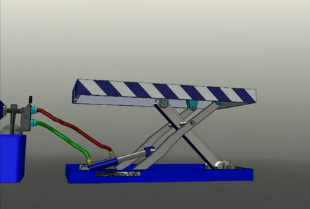 3D Animation of Small Hydraulic Scissor Lift Operating simulation by ...