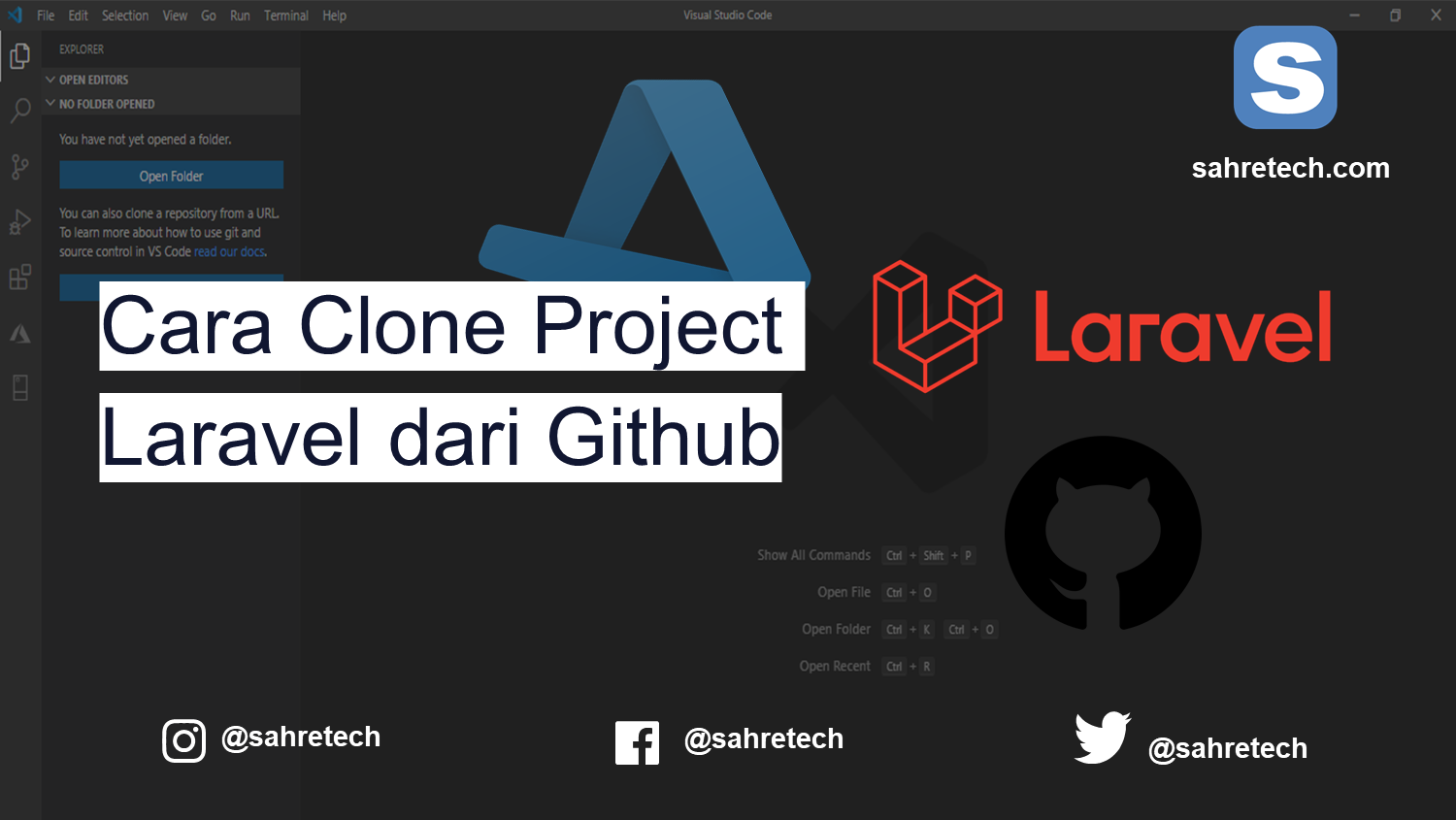 Cara Clone Project Laravel dari Github - Sahretech