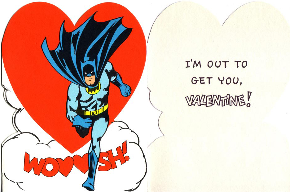 VROOOOM! Batman Is Out to Get You on Valentine’s Day! ~ Vintage Everyday