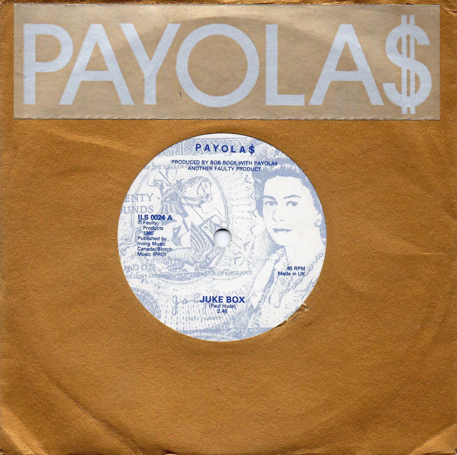 music ruined my life: The Payola$: Jukebox 7" (1981)
