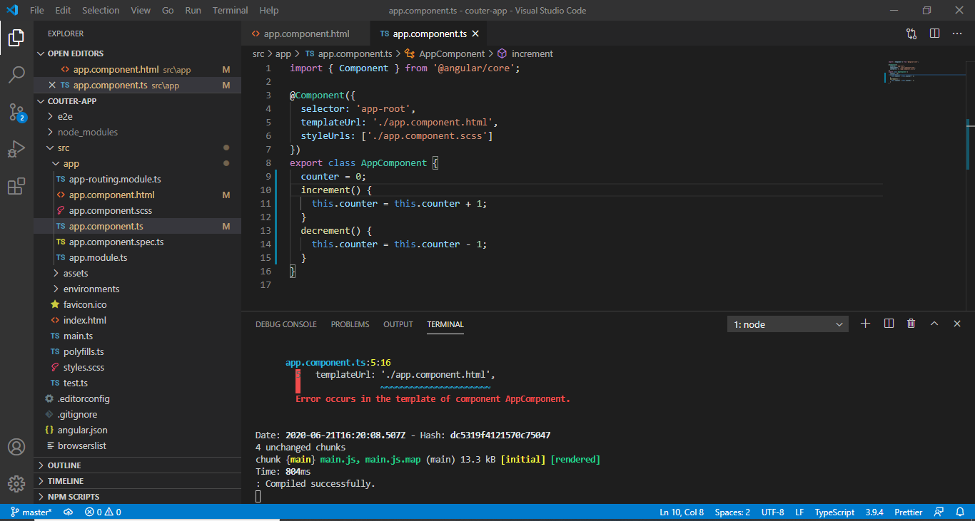 Angular: Counter Project