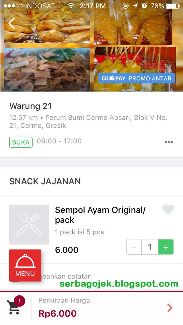 Cara Pesan Makanan Lewat GoJek Dengan Jasa Go-Food