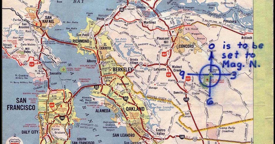 Zodiac Killer Map - Phillips map 66