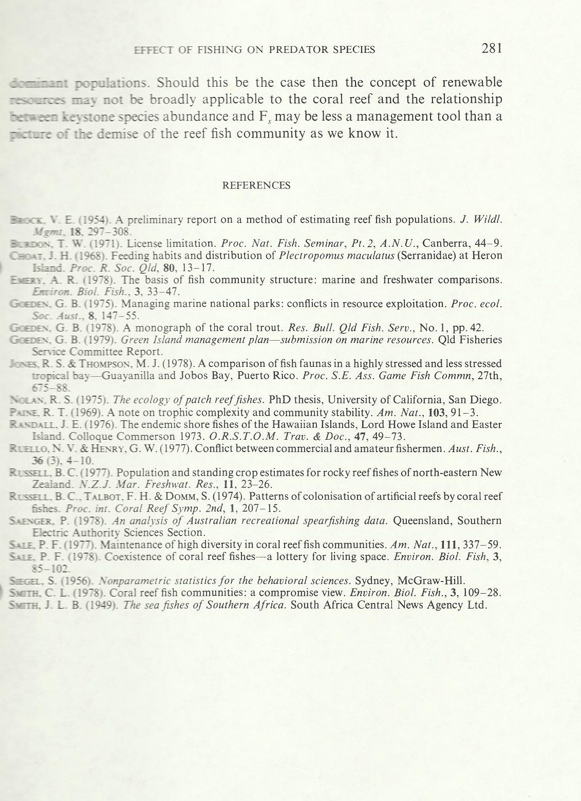 DR GERALD GOEDEN'S MARINE ECOLOGY